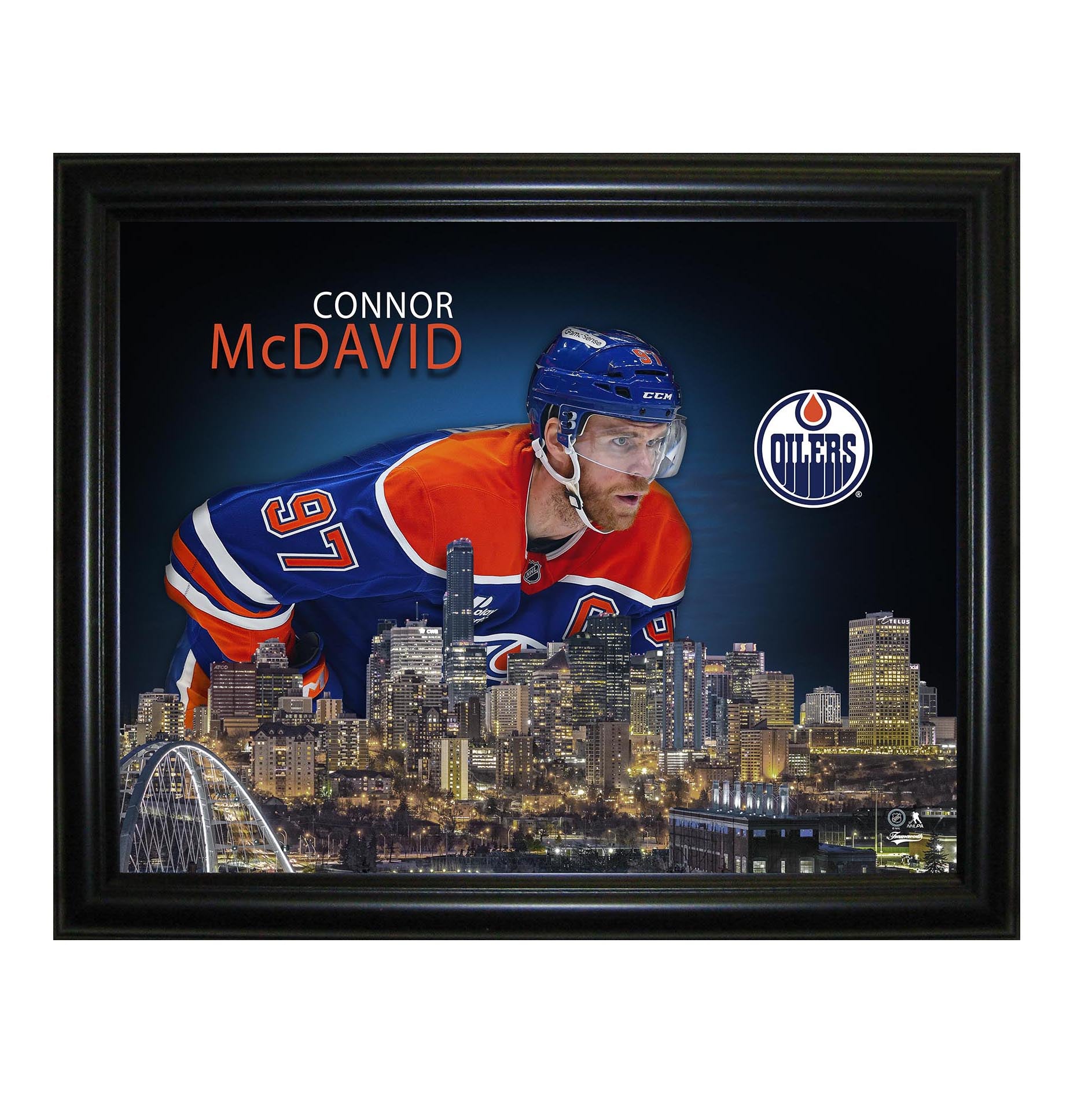 Connor McDavid Edmonton Oilers Framed Skyline 16"x 20" Print – ICE ...