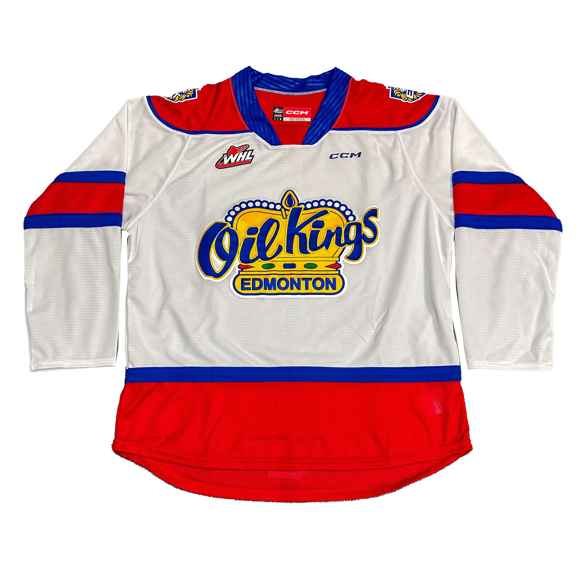 Edmonton Oil Kings CCM Premier White Away Jersey – ICE District Authentics
