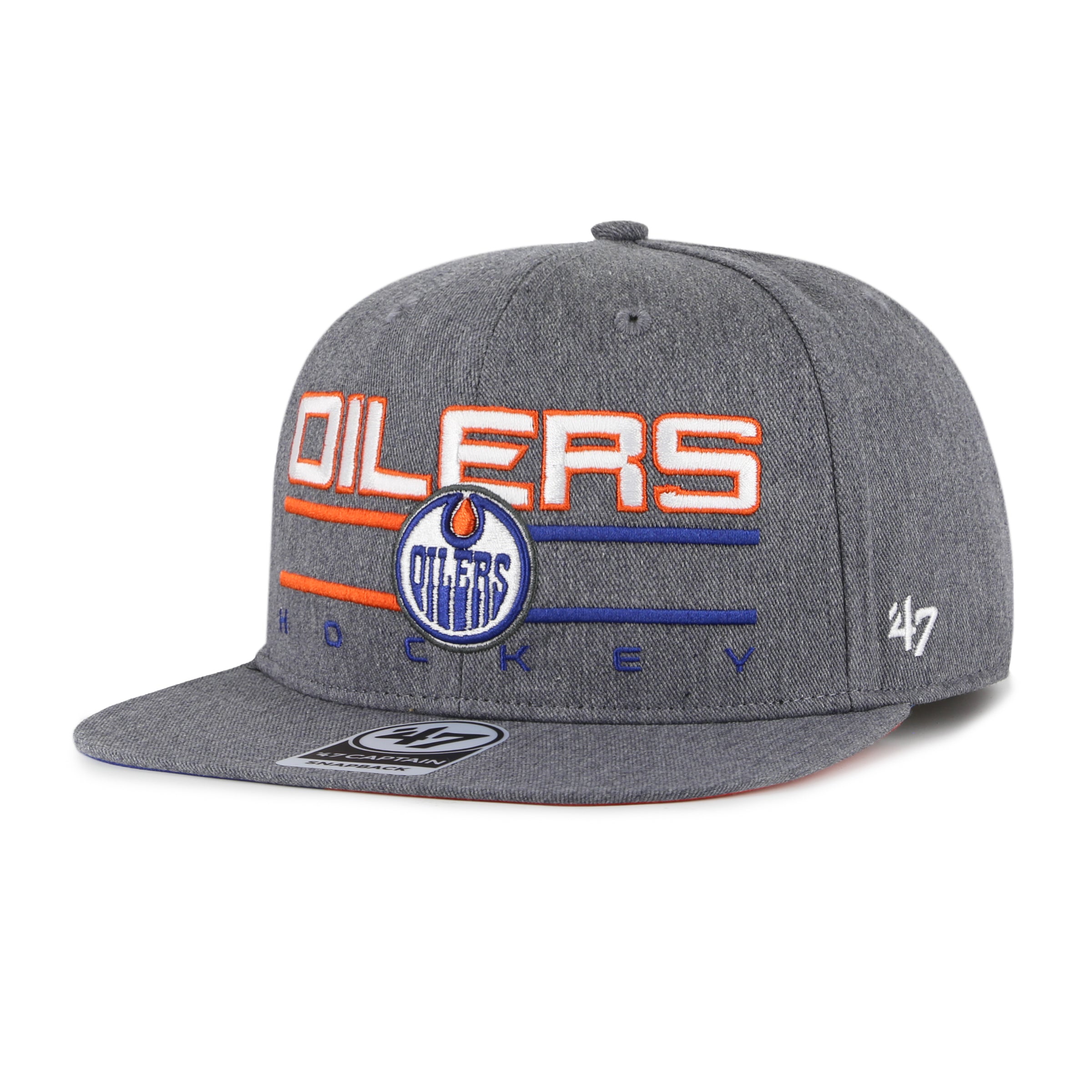 Edmonton Oilers '47 Grey Split Squad Captain Snapback Hat – ICE ...