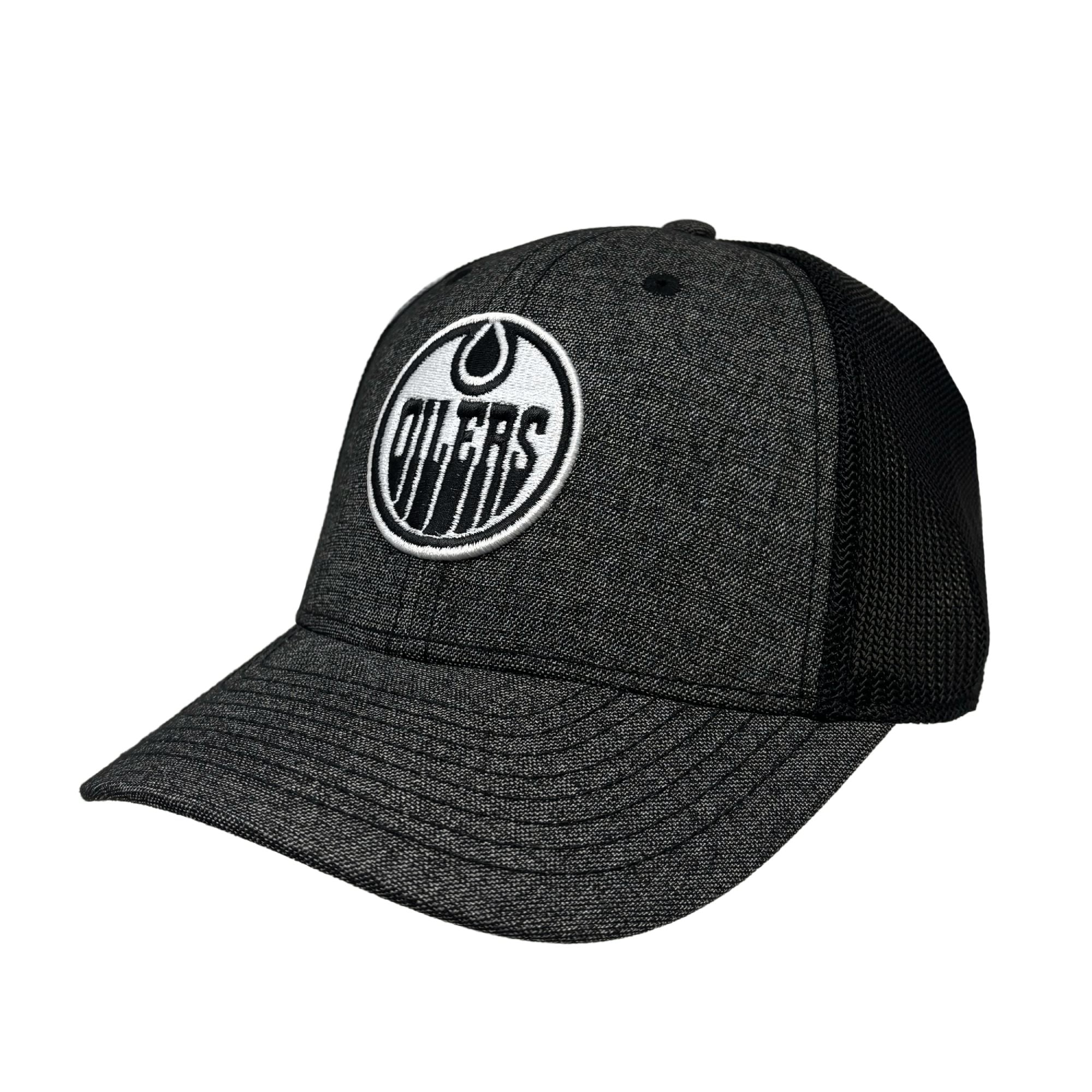 Edmonton Oilers American Needle Grey Heathered Poly Mesh Flex Hat – ICE ...