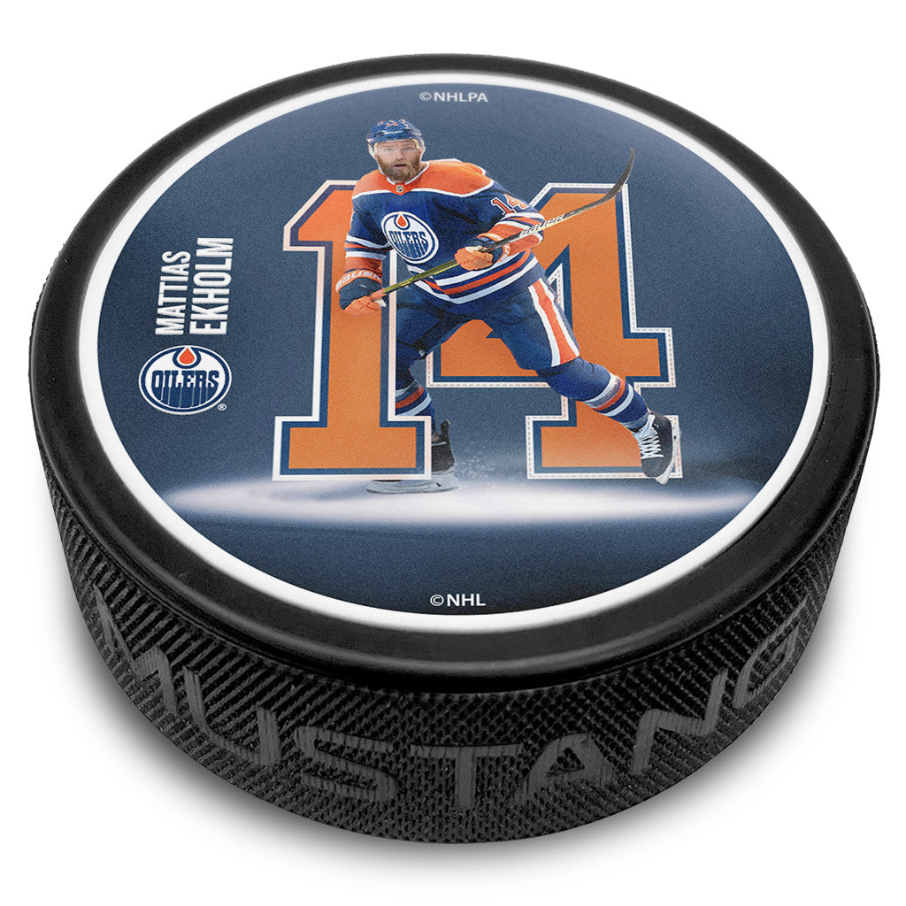 Mattias Ekholm Edmonton Oilers Breakout Puck – ICE District Authentics