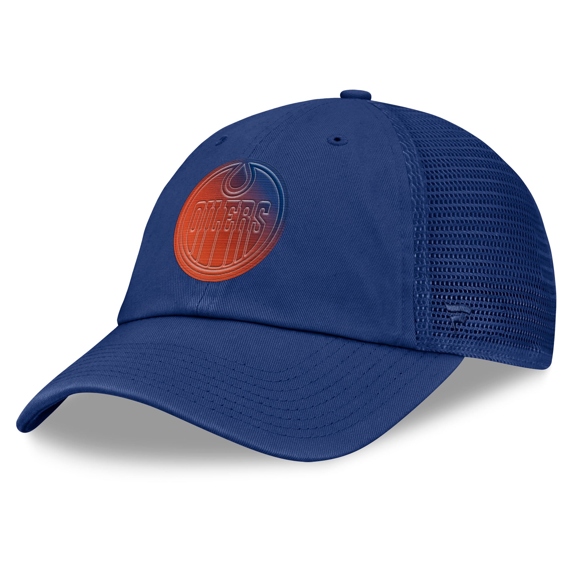 Edmonton Oilers Fanatics Monochrome Insider Blue Trucker Snapback Hat ...