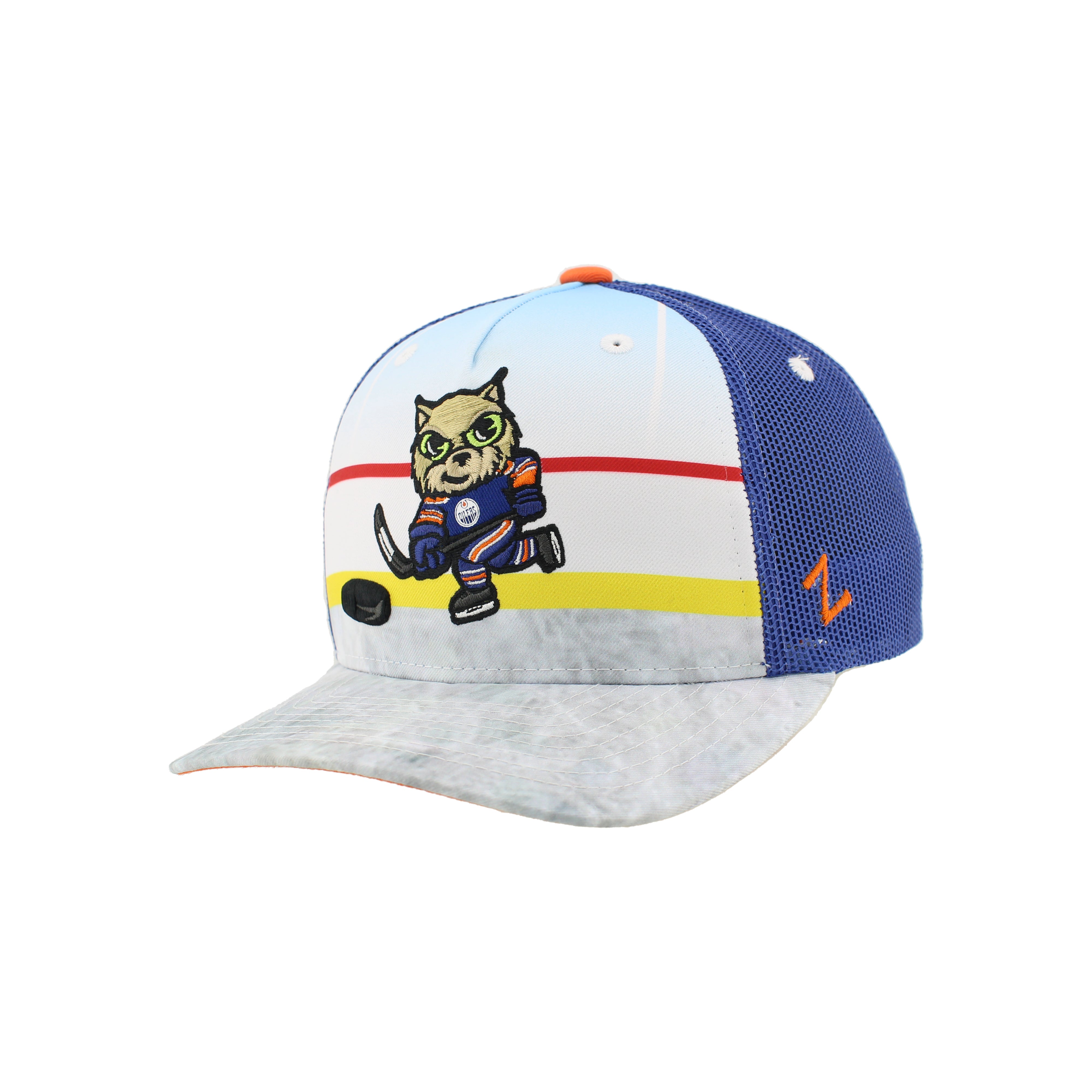 Edmonton Oilers Kids Zephyr Royal & White Snapshot Snapback Hat – ICE ...