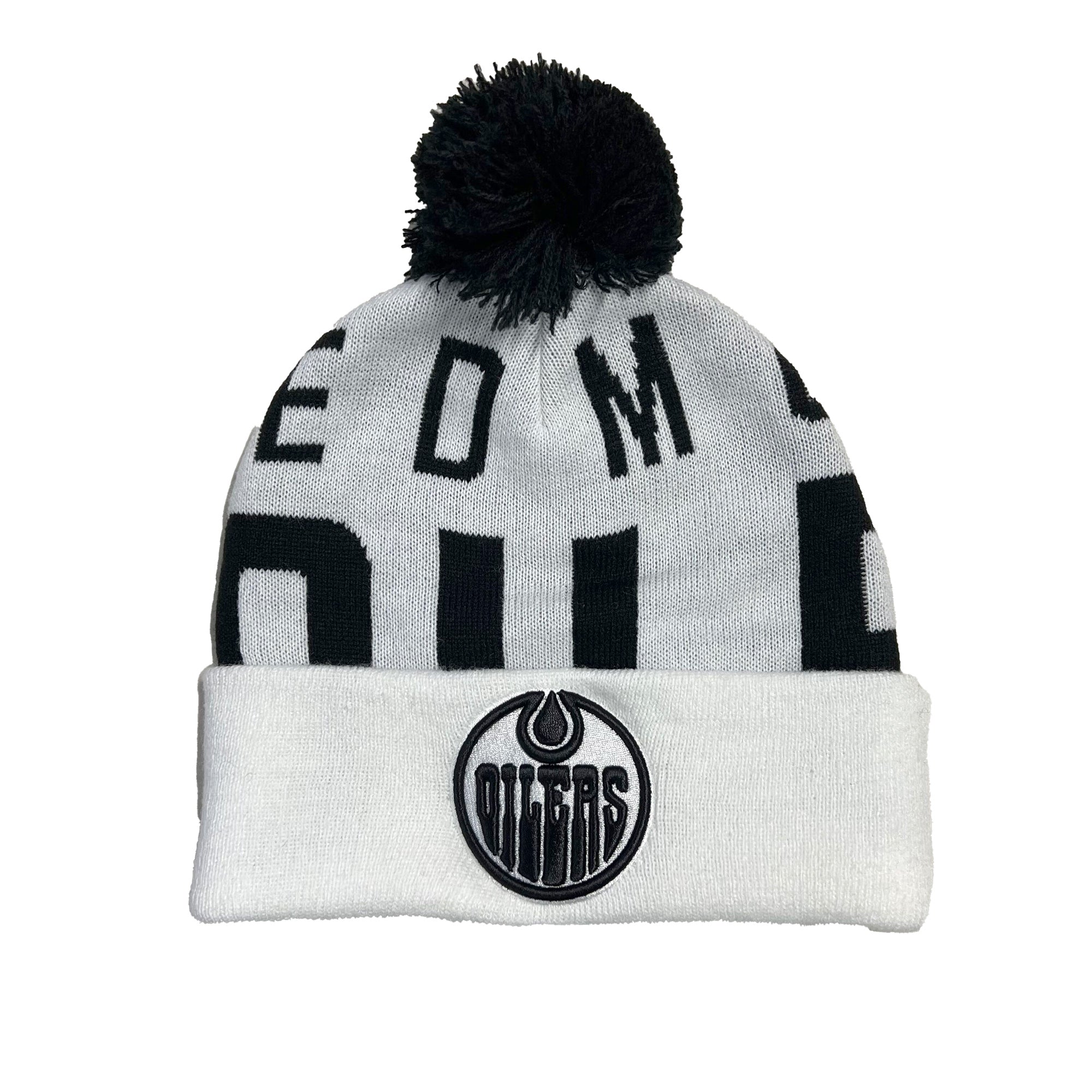 Edmonton Oilers Mitchell & Ness In Your Face White Toque W/Pom – ICE ...