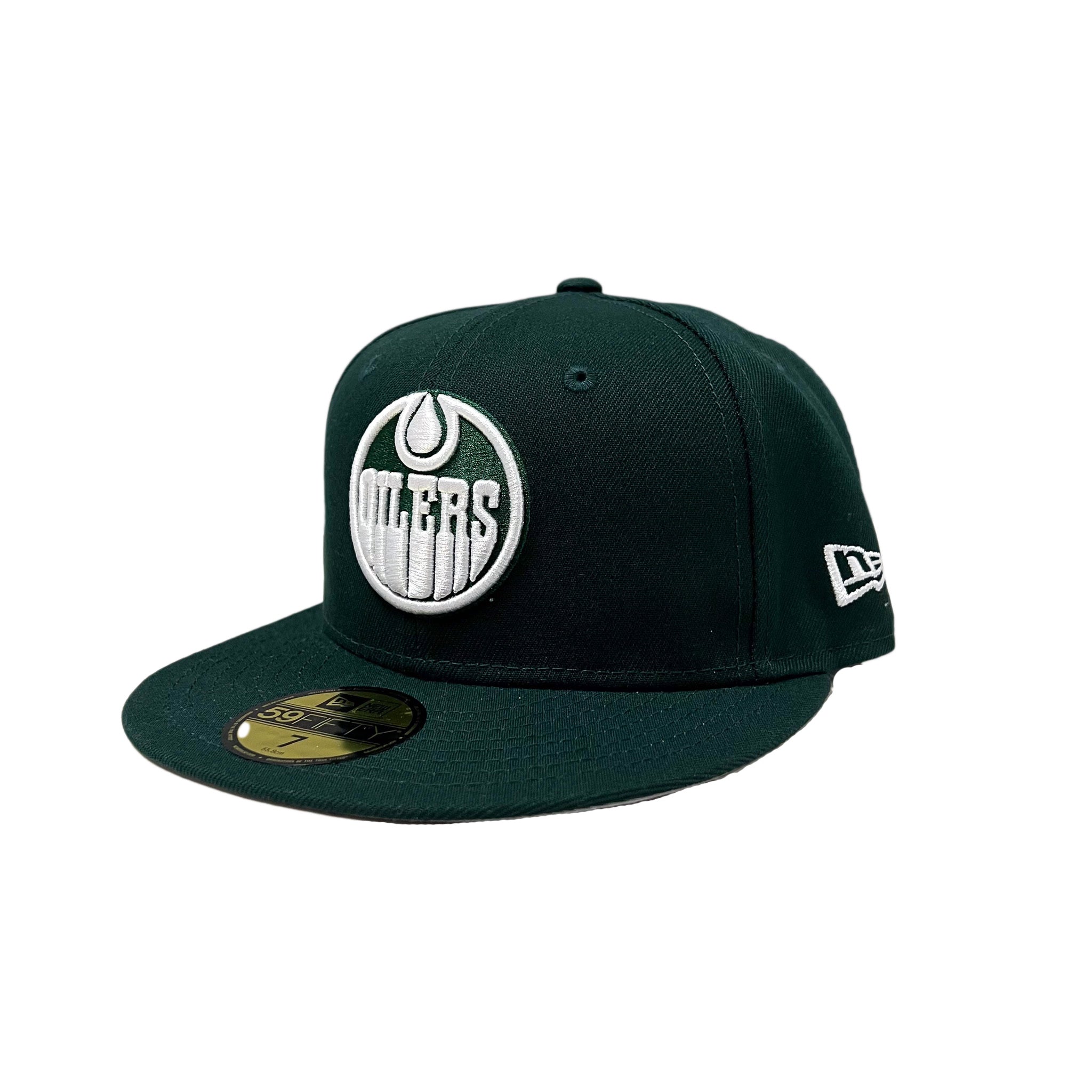 Edmonton Oilers New Era Dark Green 59FIFTY Fitted Logo Hat – ICE ...