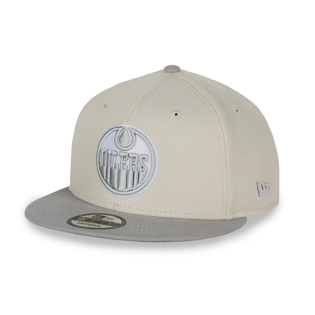 Edmonton Oilers New Era Grey Two-Tone Stone Color Pack 9FIFTY Snapback ...