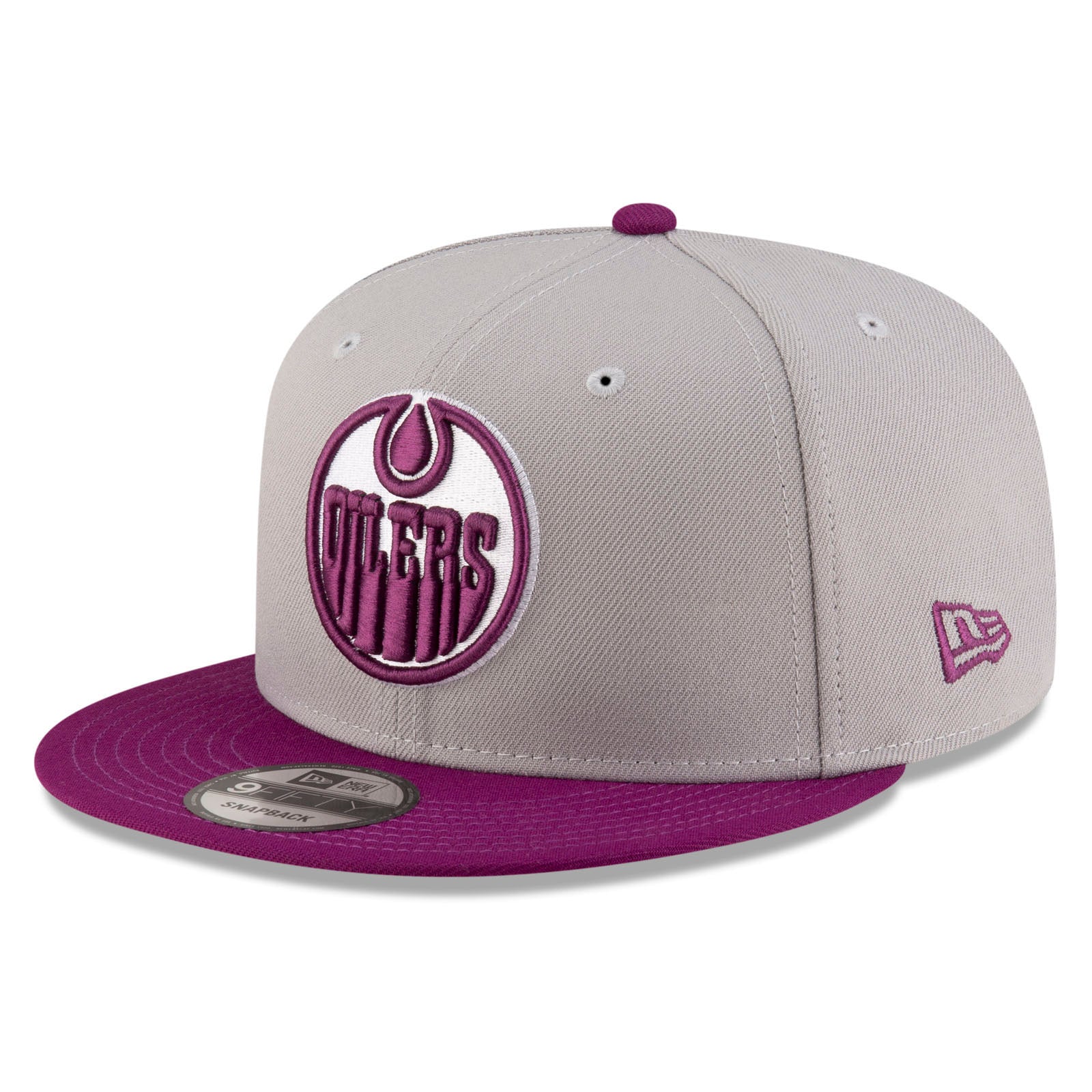 Edmonton Oilers New Era Grey & Purple Two-Tone Color Pack 9FIFTY Snapb ...