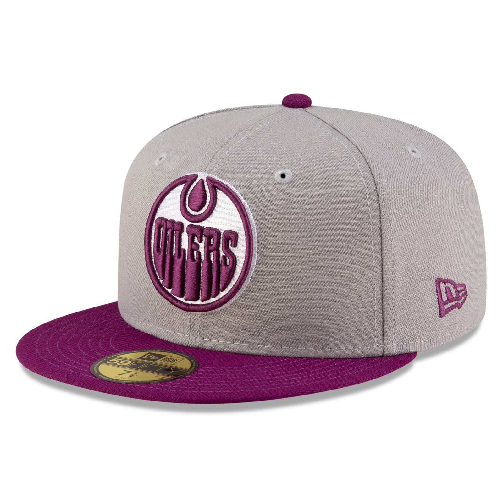 Edmonton Oilers New Era Purple & Grey Two-Tone Color Pack 59FIFTY Fitt ...