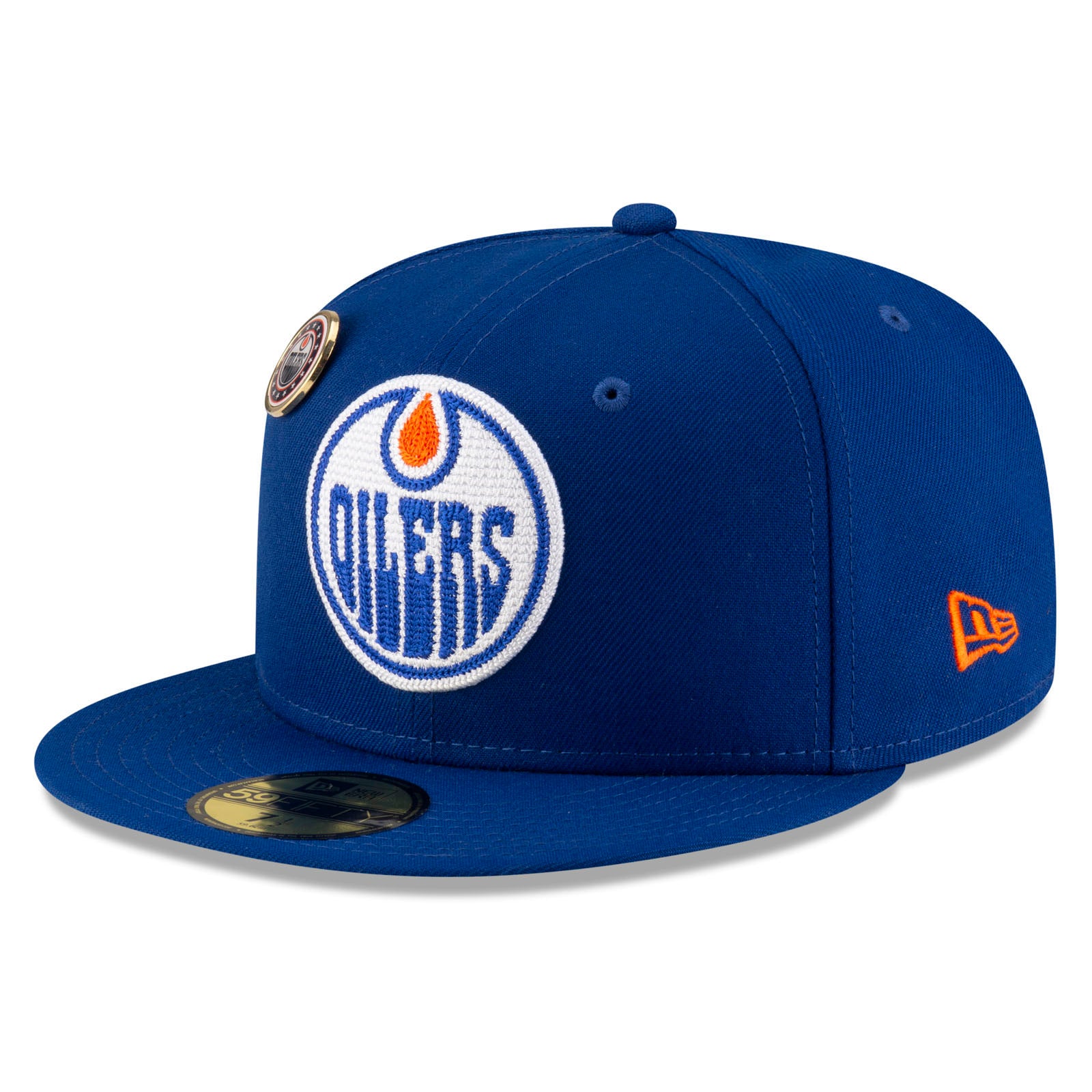 Edmonton Oilers New Era Royal Blue 59FIFTY Primary Logo Fitted Hat W/P ...