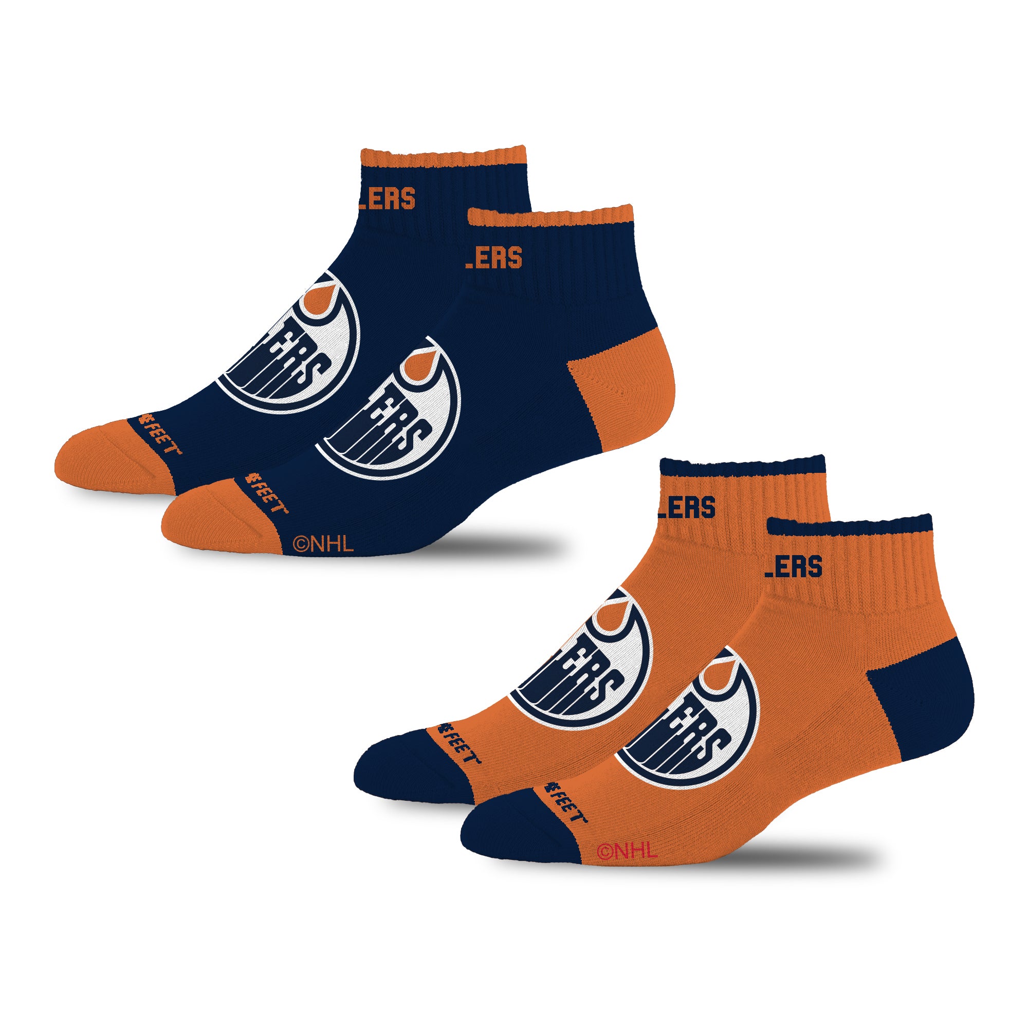 Edmonton Oilers Orange Front & Center 2-pack Crew Socks – ICE District ...