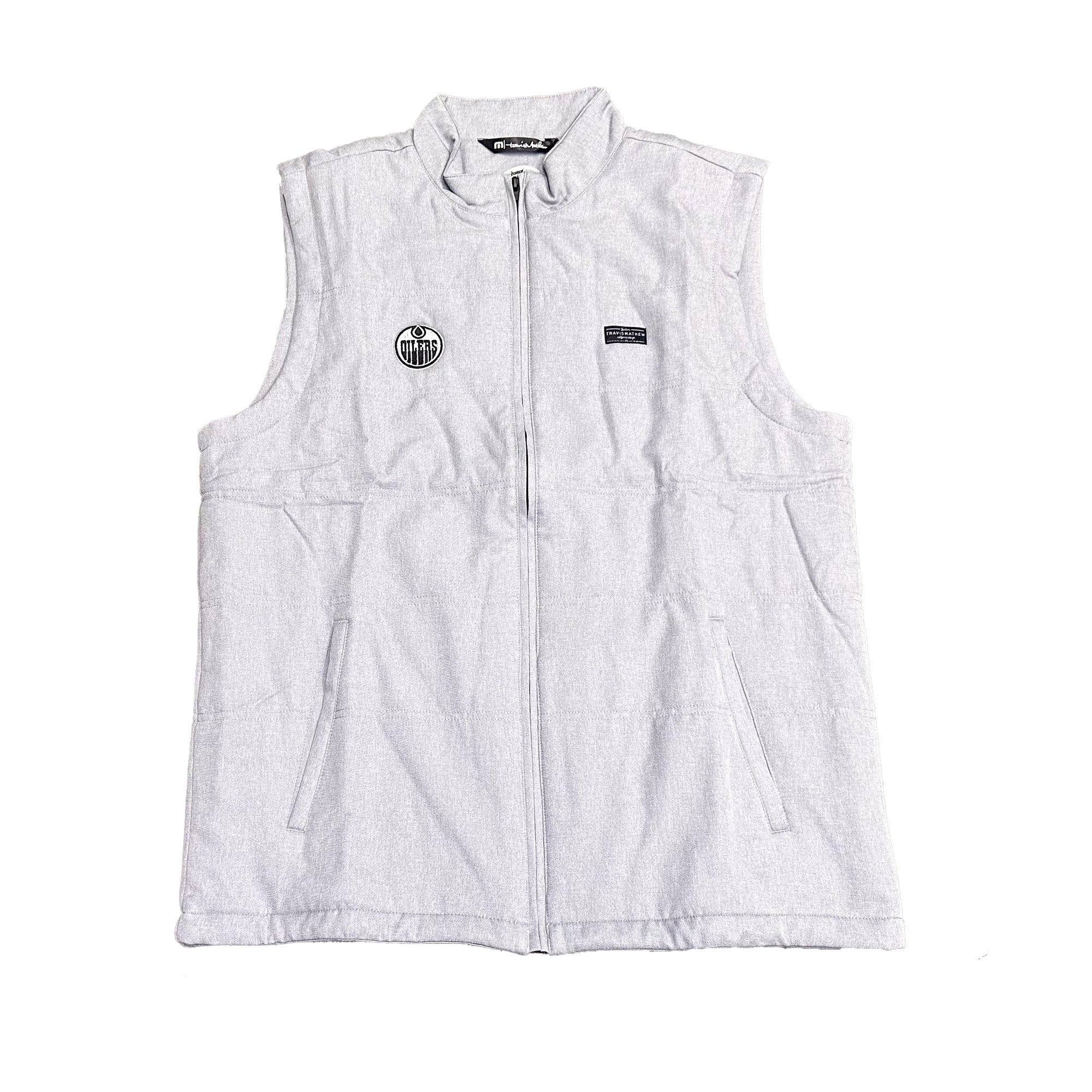 Edmonton Oilers TravisMathew Interlude Heather Sleet Puffer Vest – ICE ...