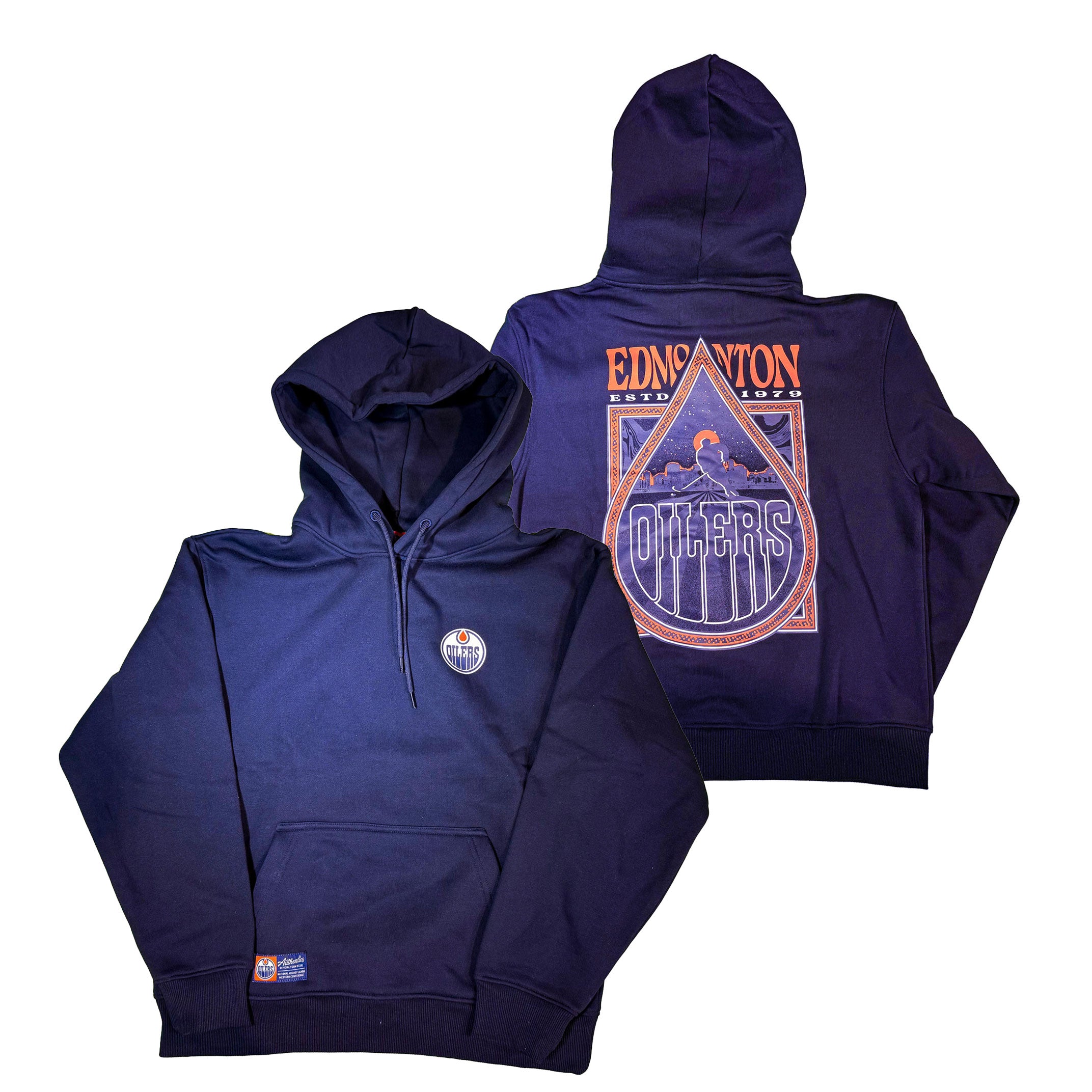 Edmonton Oilers Unisex Authentics Navy Oil Drop Relaxed Hoodie – ICE ...
