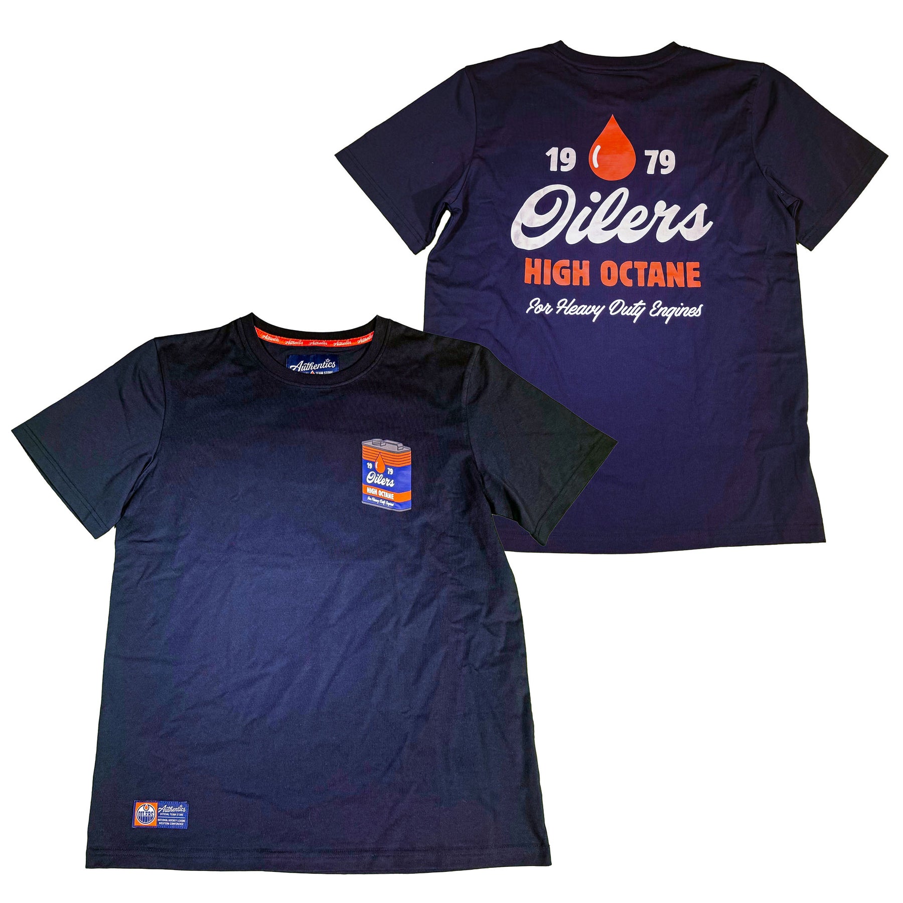 Edmonton Oilers Unisex Authentics Navy Script High Octane Heavy Relaxe ...