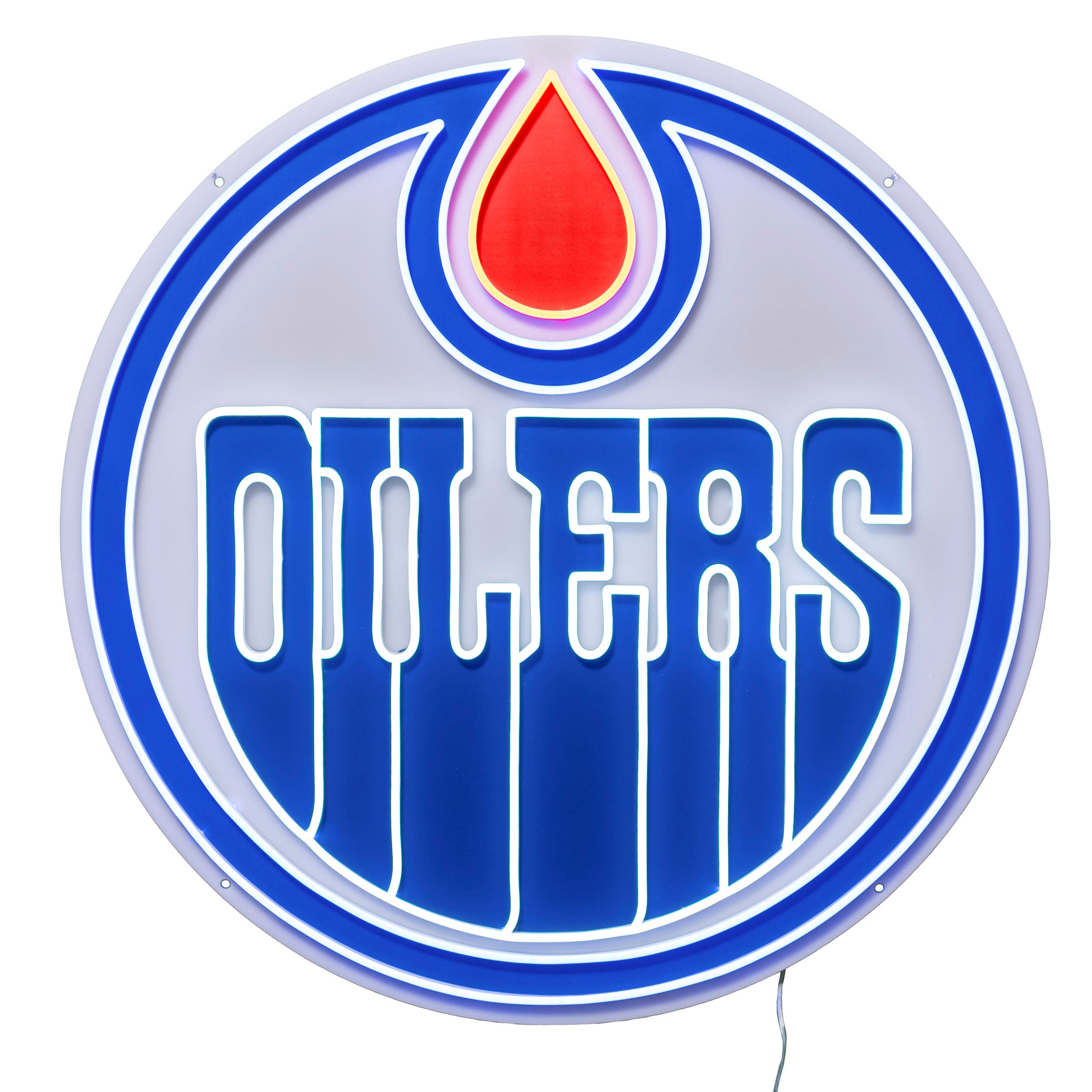 Edmonton Oilers Urban Now Large Logo Neon 32"x 32" Wall Sign – ICE ...