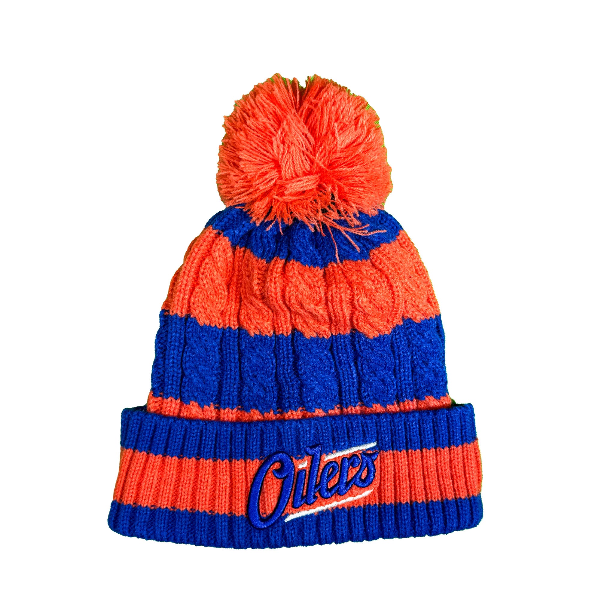 Edmonton Oilers Women's New Era Blue & Orange Alternate Logo Knit Toqu ...