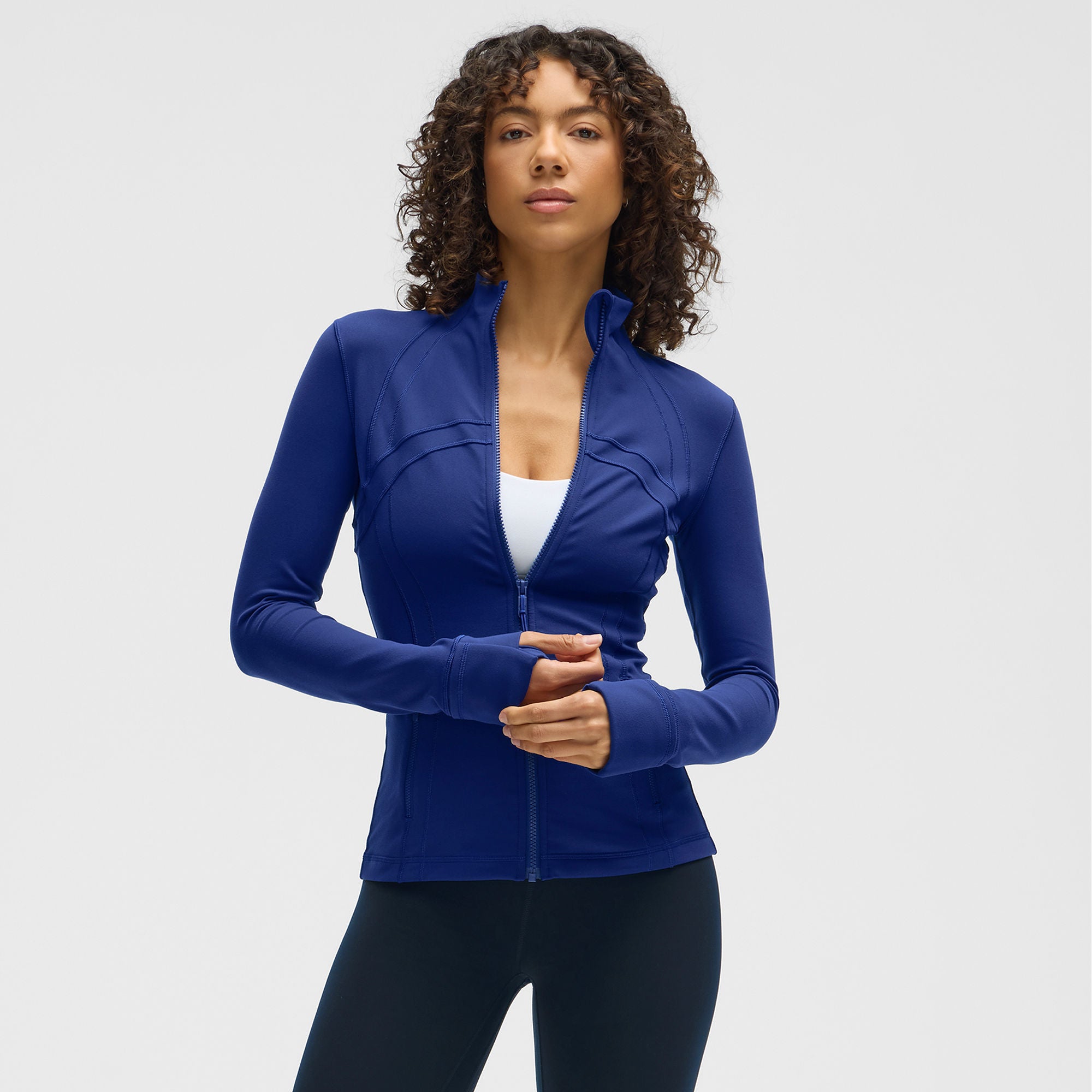 Edmonton Oilers Women's lululemon Luon Define Larkspur Blue Jacket ...