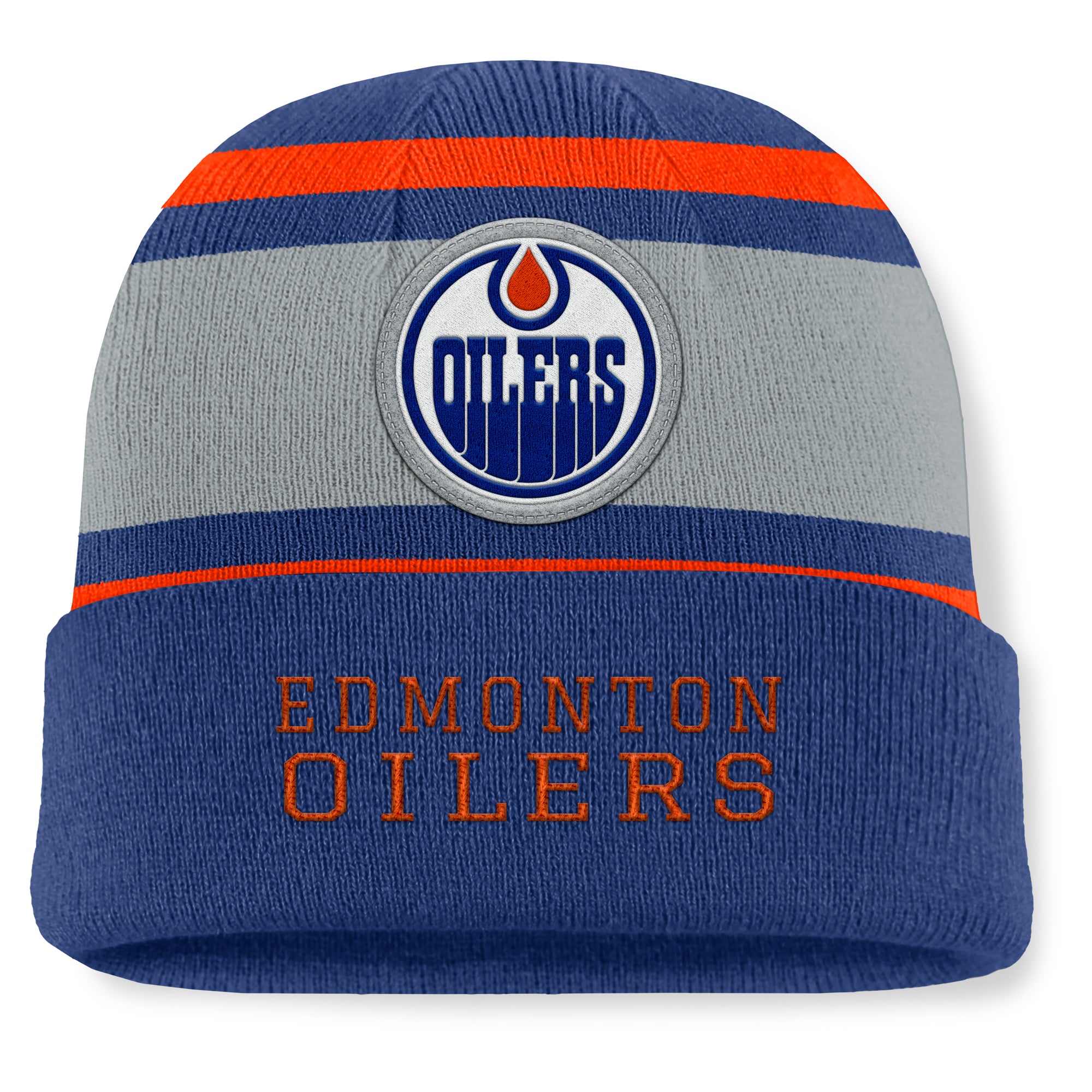 Edmonton Oilers Fanatics Blue Varsity Cuffed Toque – ICE District ...