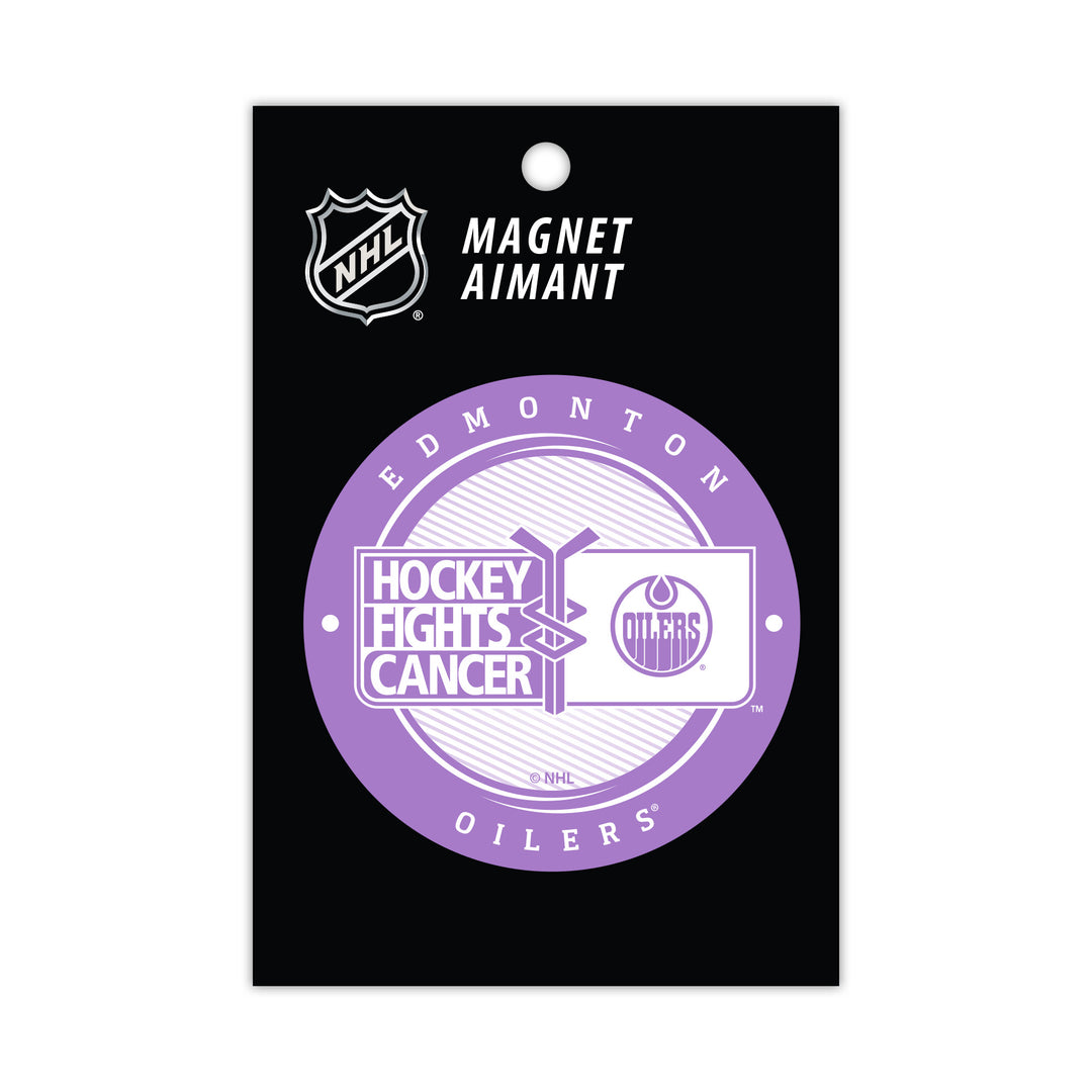 Edmonton Oilers Hockey Fights Cancer Home Logo Magnet – ICE District ...