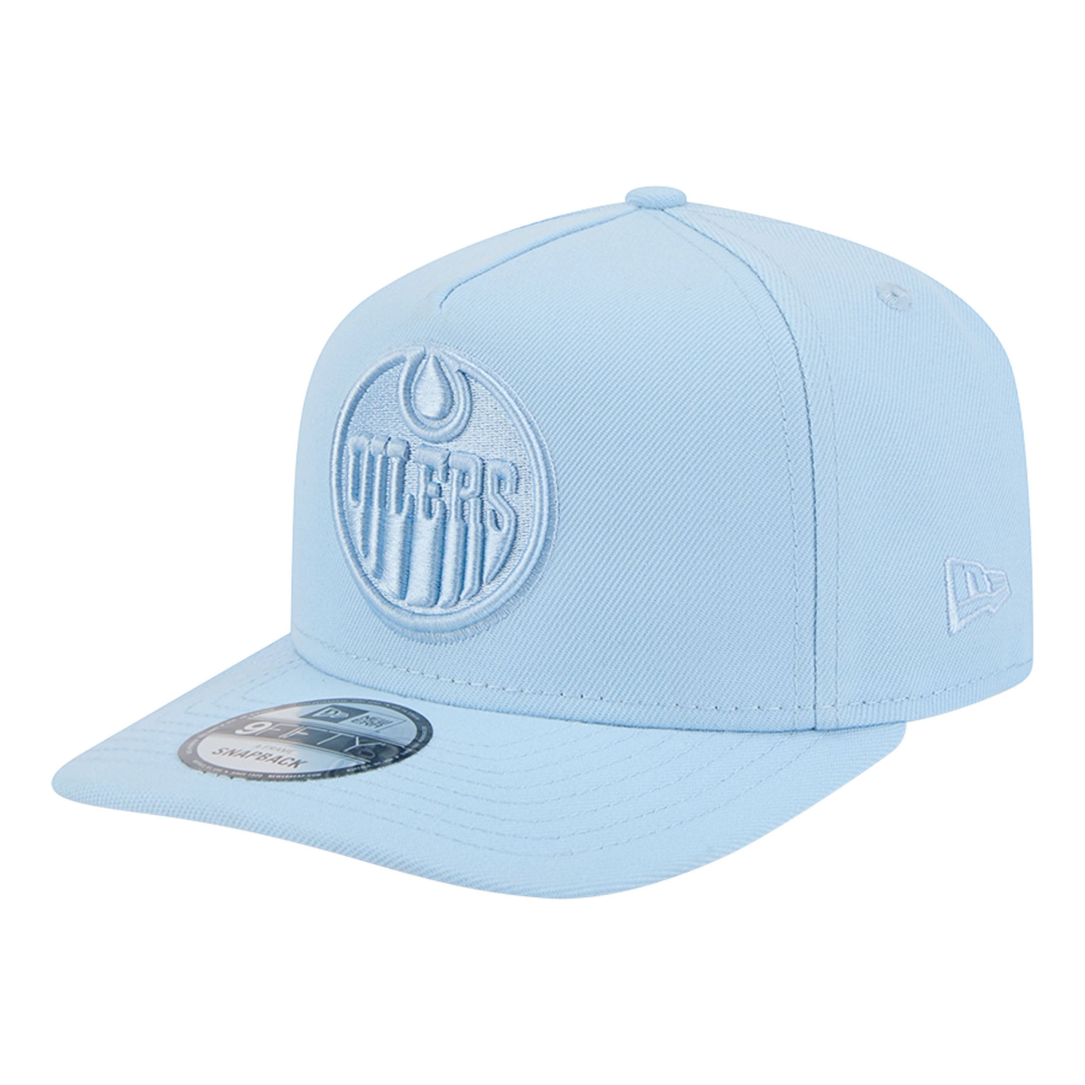Edmonton Oilers New Era Color Pack Sky Blue 9FIFTY A-Frame Snapback Ha ...