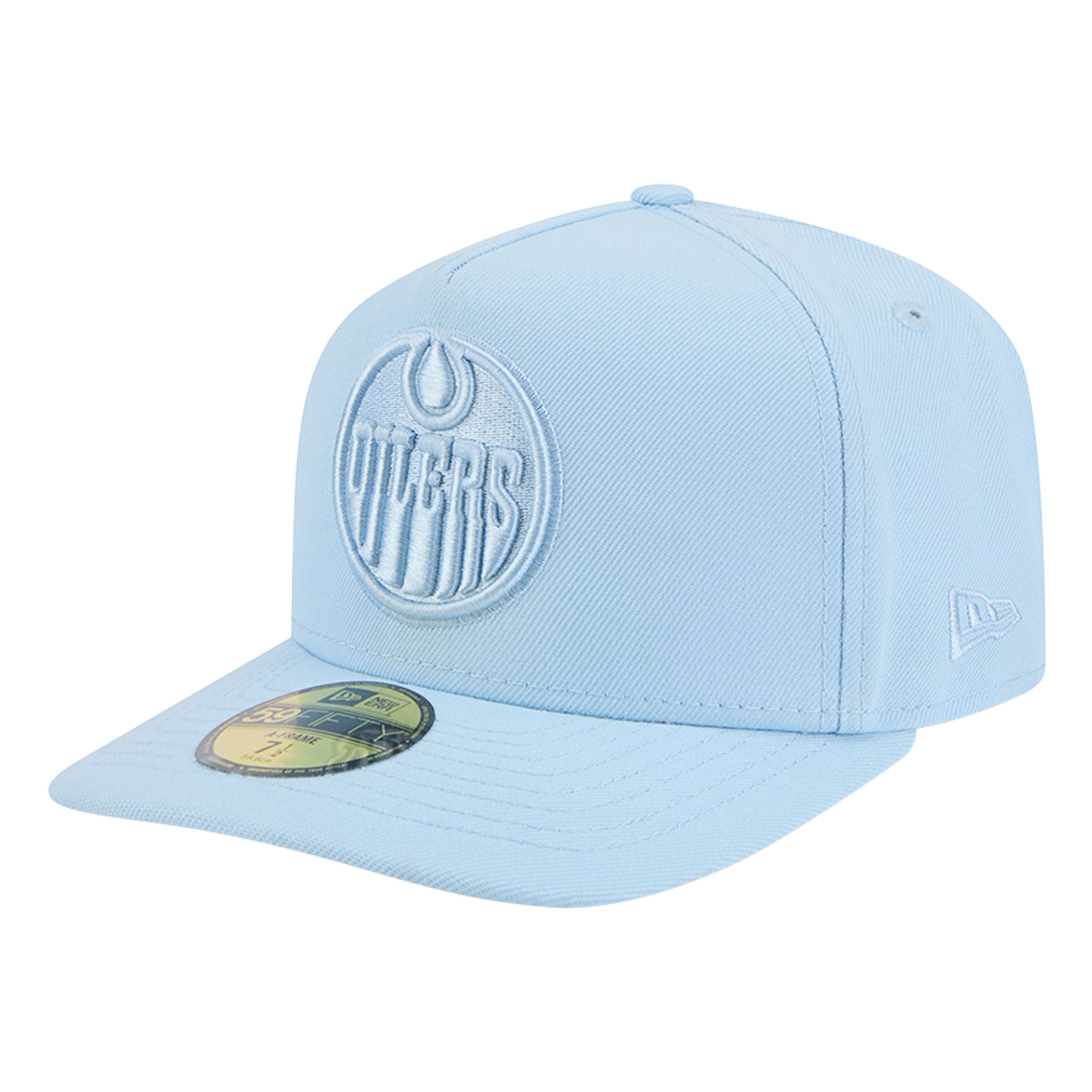 Edmonton Oilers New Era Color Pack Sky Blue 59FIFTY A-Frame Fitted Hat ...