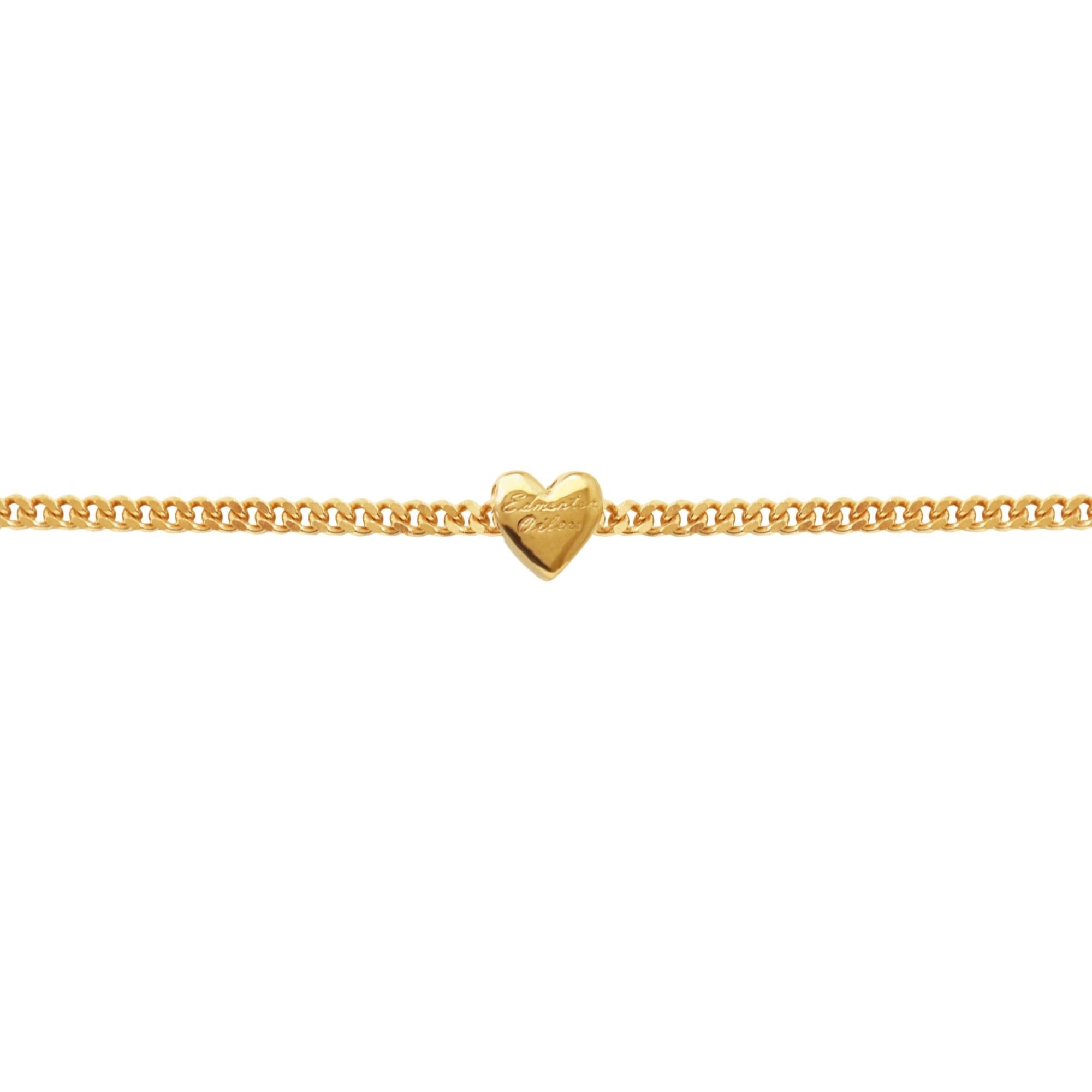 Edmonton Oilers So Pretty Cara Cotter Gold Slider Heart Charm Bracelet ...