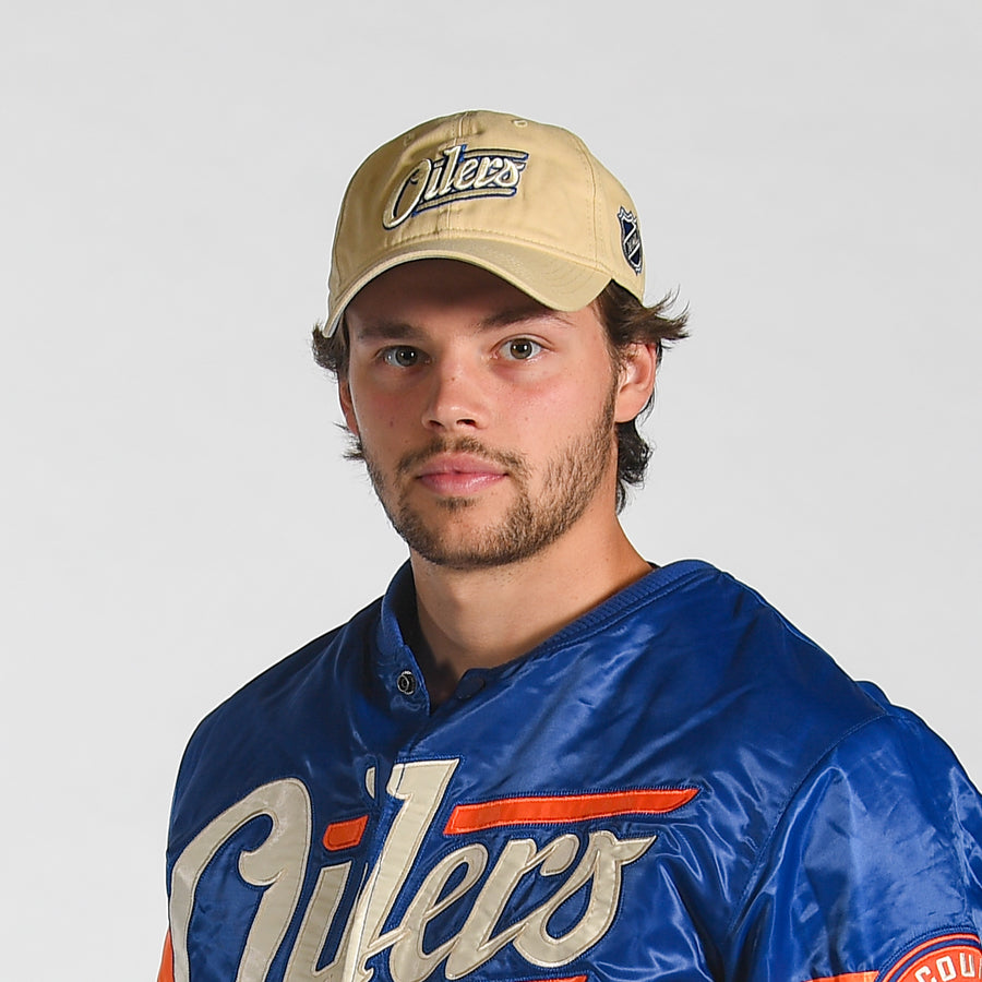 Edmonton Oilers Starter Cream Alternate Logo Fashion Pop Adjustable Ha ...