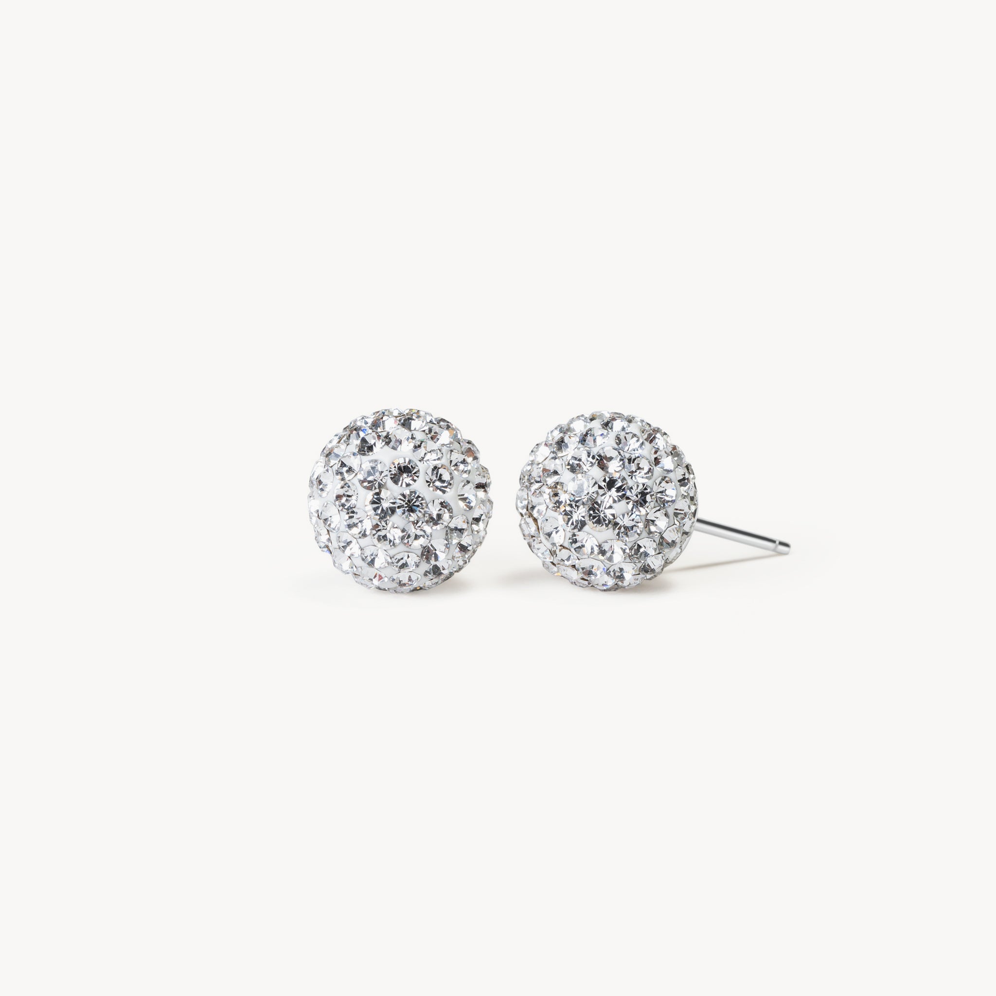 Edmonton Oilers Hillberg & Berk White Sparkle Ball Stud Earrings – ICE ...