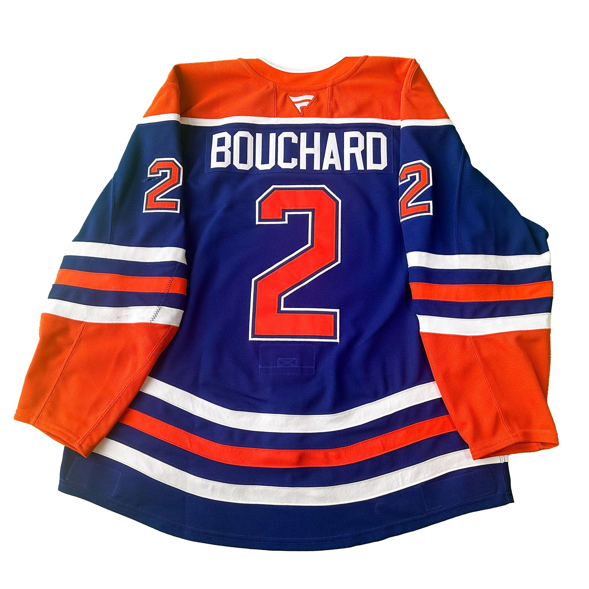 Evan Bouchard Edmonton Oilers Game Worn Jersey - 2024-25 Royal Blue Se ...