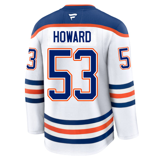 Isaac Howard Edmonton Oilers Fanatics Premium White Away Jersey – ICE ...