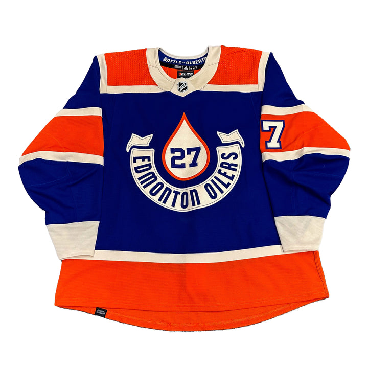 Brett Kulak Edmonton Oilers Game Worn Jersey - 2023-24 Heritage Classi ... Brett Kulak Edmonton Oilers Game Worn Jersey - 2023-24 Heritage Classi ...