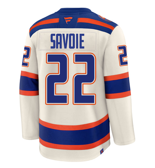 Matt Savoie Edmonton Oilers Fanatics Premium Cream Alternate Jersey ...