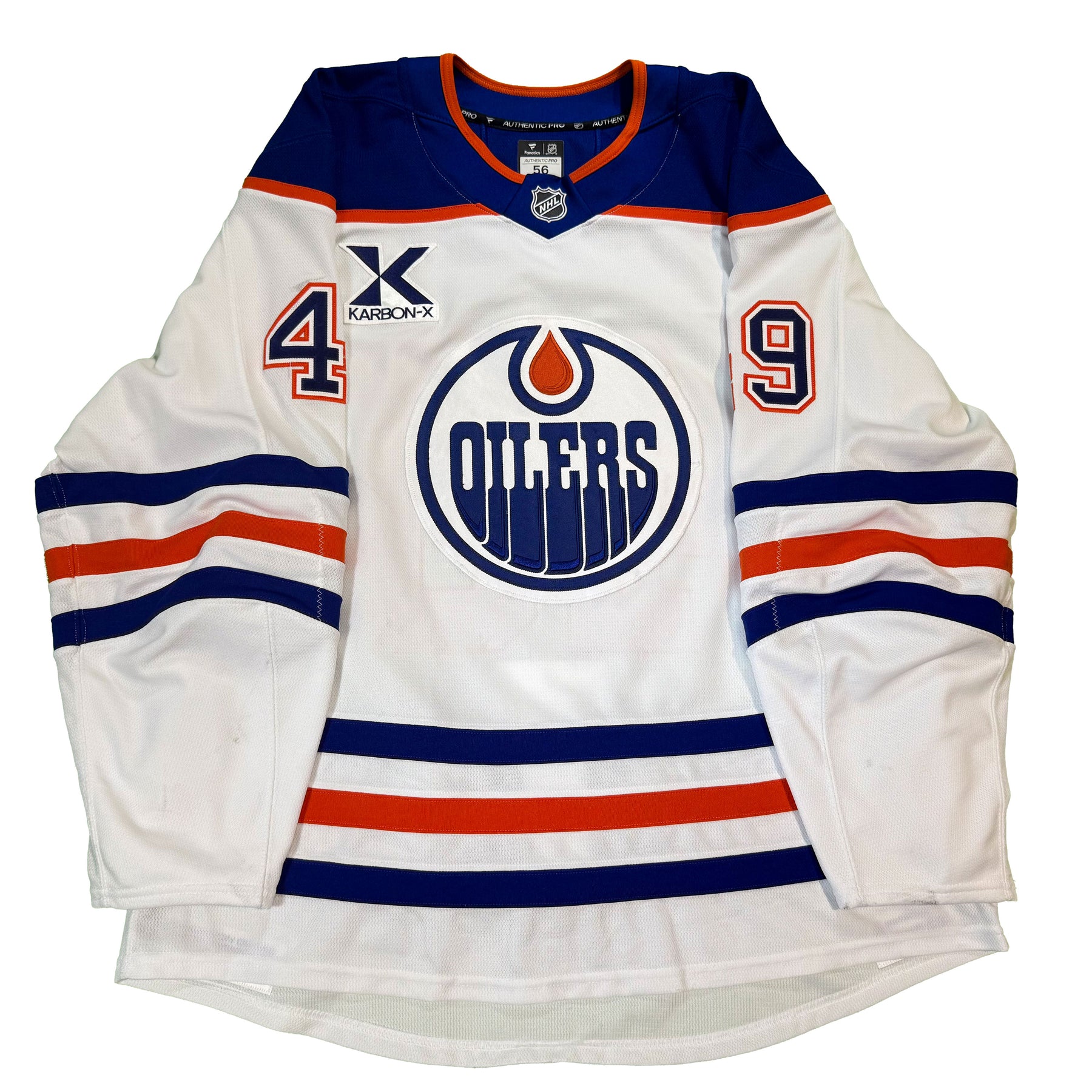 Ty Emberson Edmonton Oilers Game Worn Jersey - 2024-25 White Set #3 ...