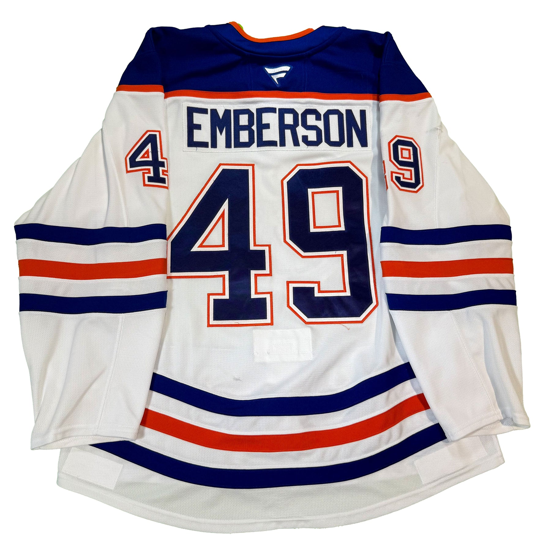 Ty Emberson Edmonton Oilers Game Worn Jersey - 2024-25 White Set #3 ...
