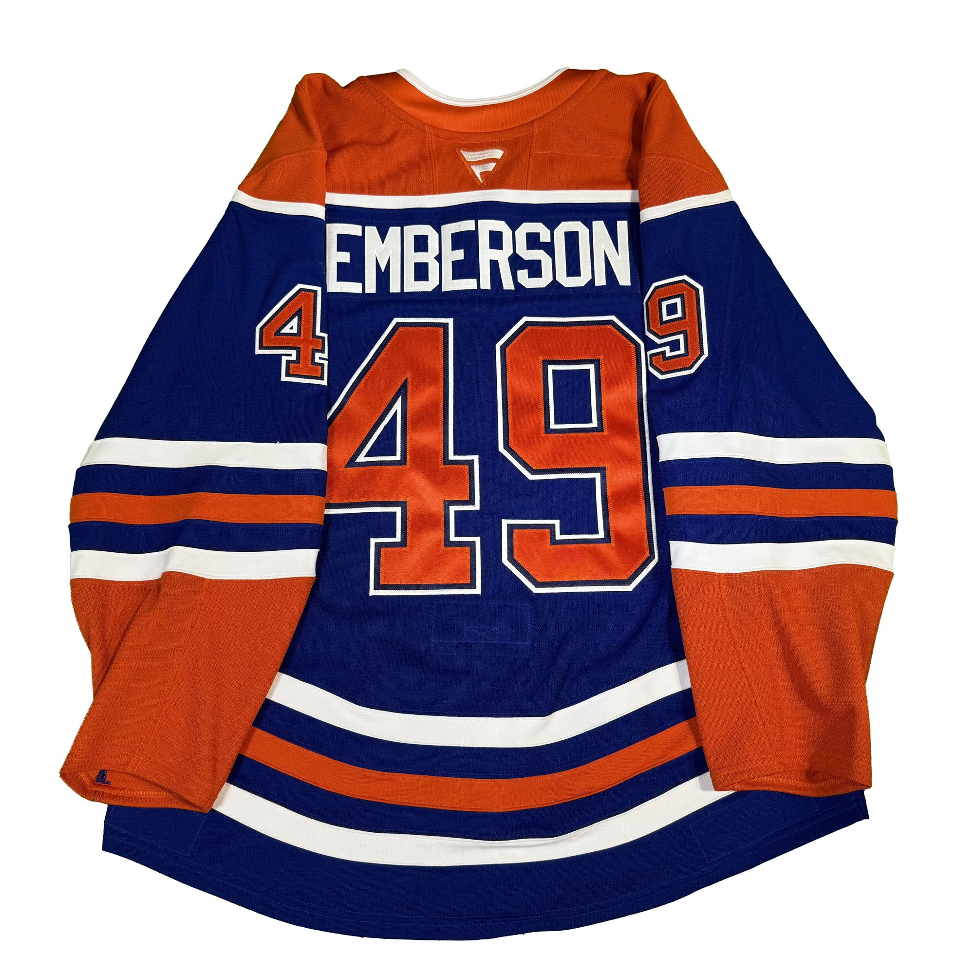 Ty Emberson Edmonton Oilers Game Worn Jersey - 2024-25 Playoffs Royal ...