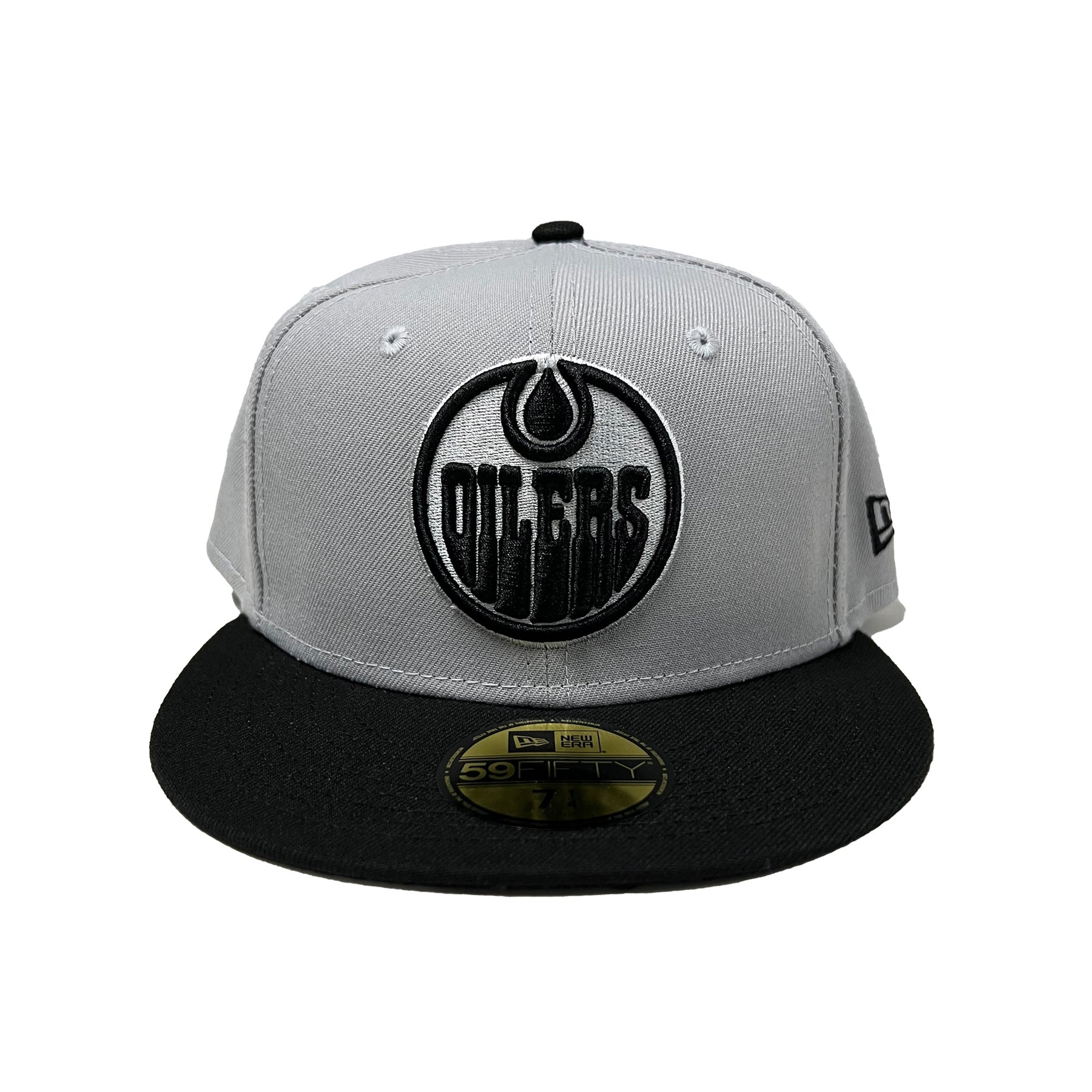 Edmonton Oilers New Era Grey & Black 59FIFTY Fitted Logo Hat – ICE ...