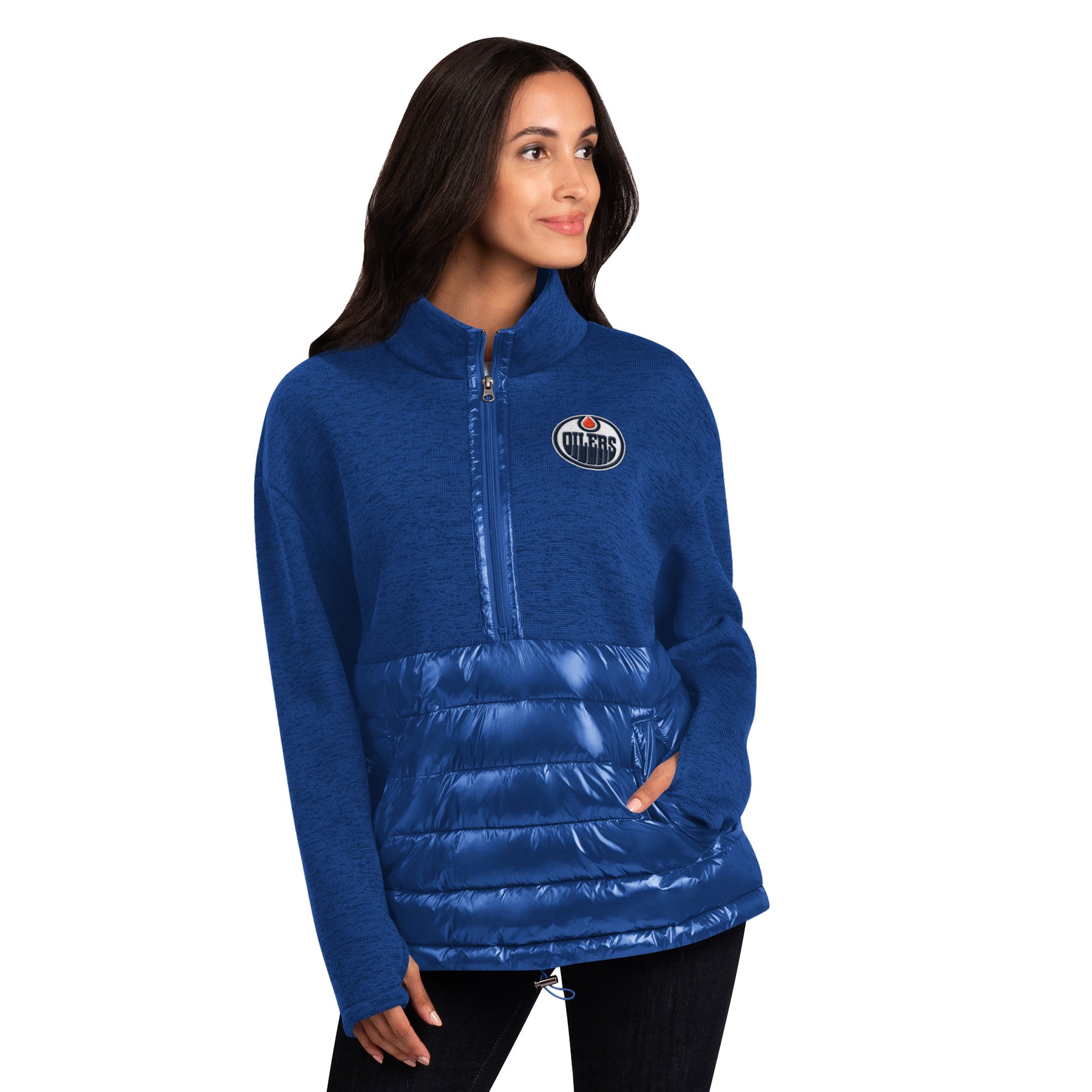 Edmonton Oilers Women's G-III Royal Pro Ball Half-Zip Jacket – ICE ...